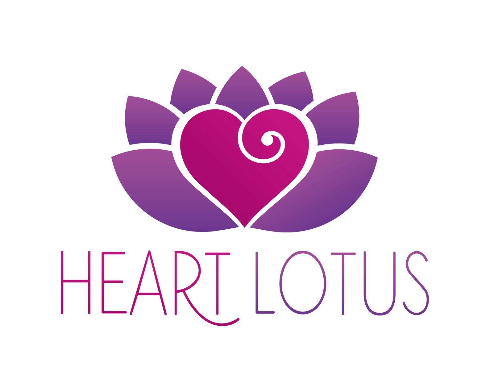 Heart Lotus Logo Design Lotus Logo Coaching Logo Premade - Etsy