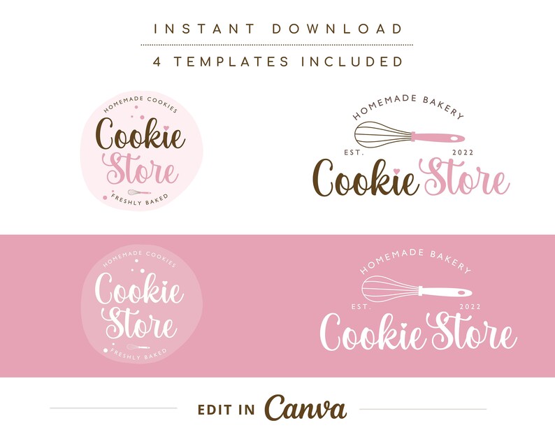 Editable Logo Design Cookie Store Logo Handmade Cookies - Etsy