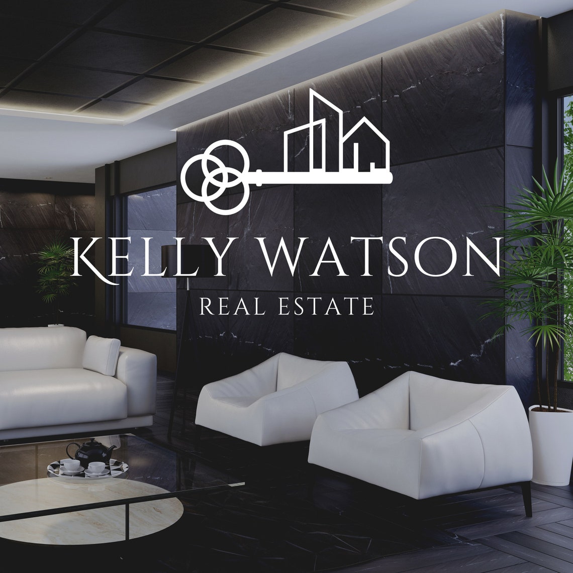 DIY Real Estate Logo Design, Fully Editable, Canva Template, Key and ...