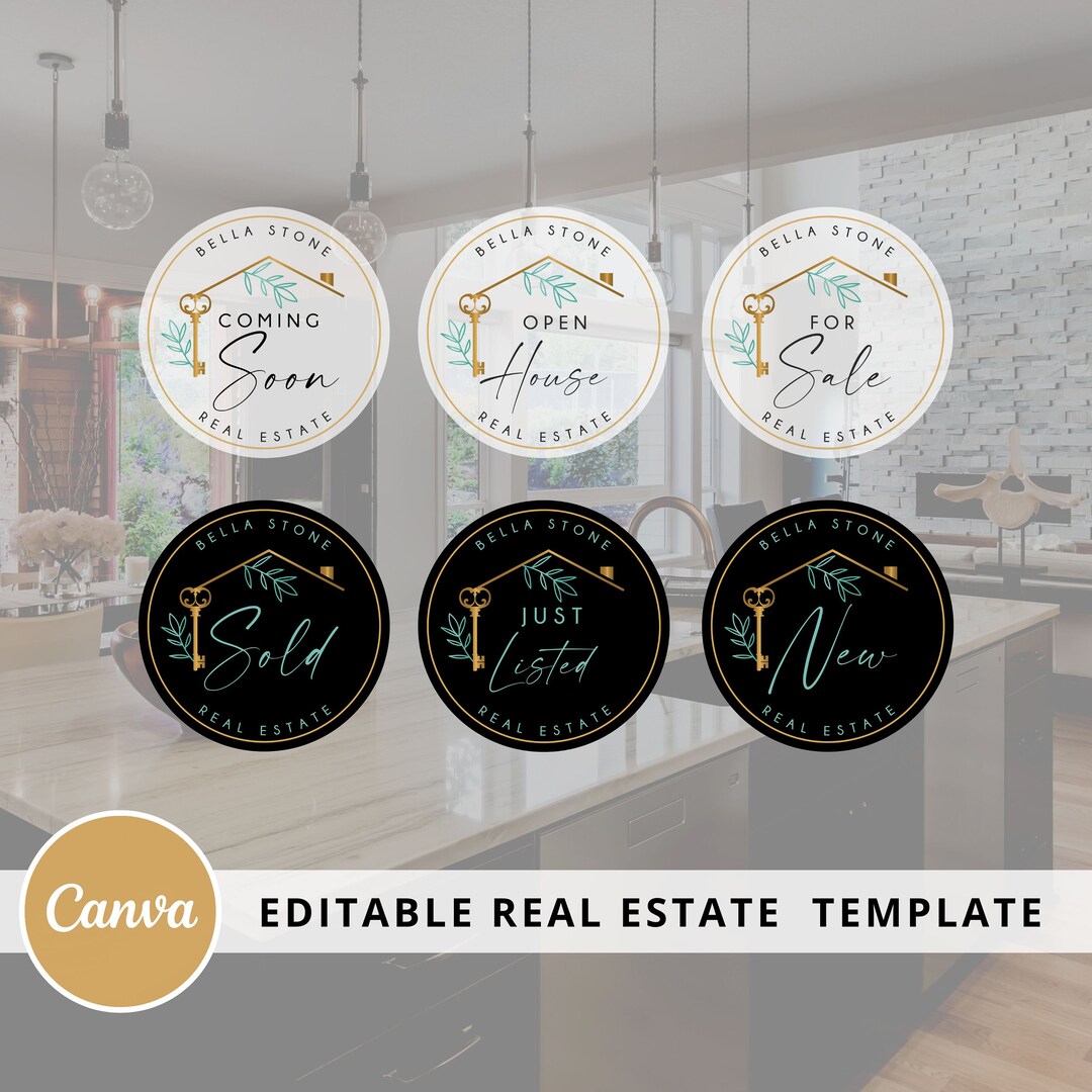 DIY Real Estate Stamps, Editable Canva Template, Instagram Highlights ...