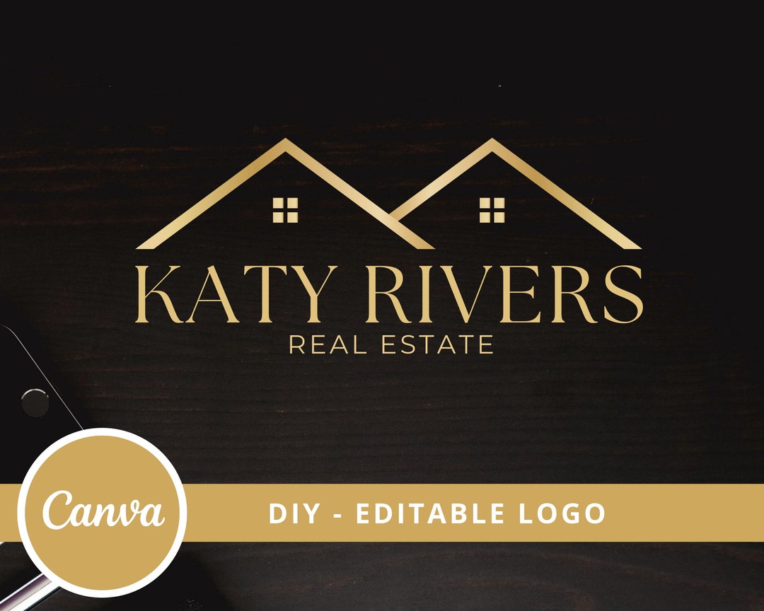 Editable Real Estate Logo Design, DIY Design, Canva Template, Edit ...