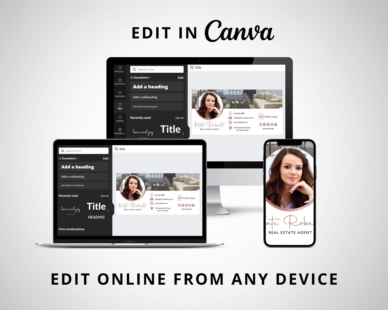 DIY Email Footer Template - Editable Email Signature - Canva Template ...