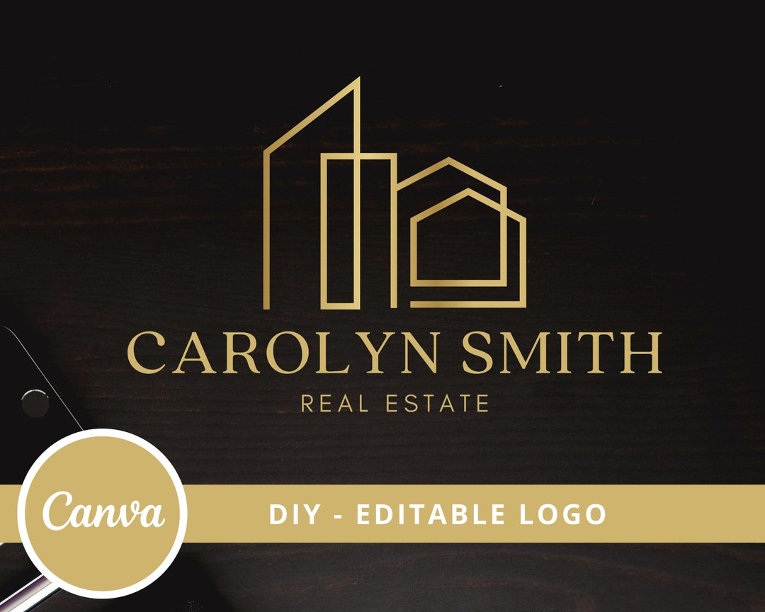 DIY Real Estate Logo Design, Logo Template, Fully Editable. Modern ...