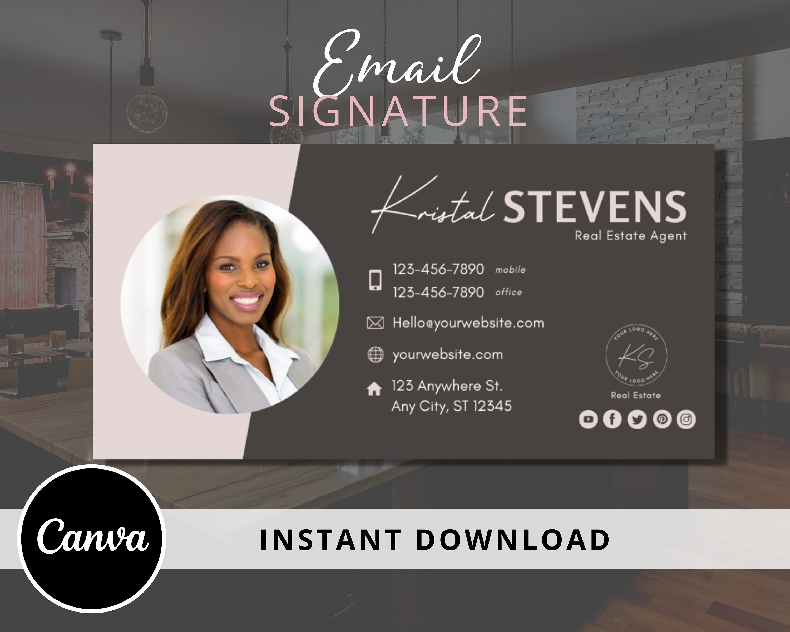 DIY Email Signature Template for Real Estate Agents Email - Etsy