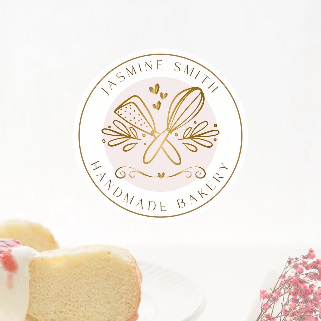 Premade Bakery Logo, Baking Shop Logo, Bakery Tools Logo, Dessert Maker ...