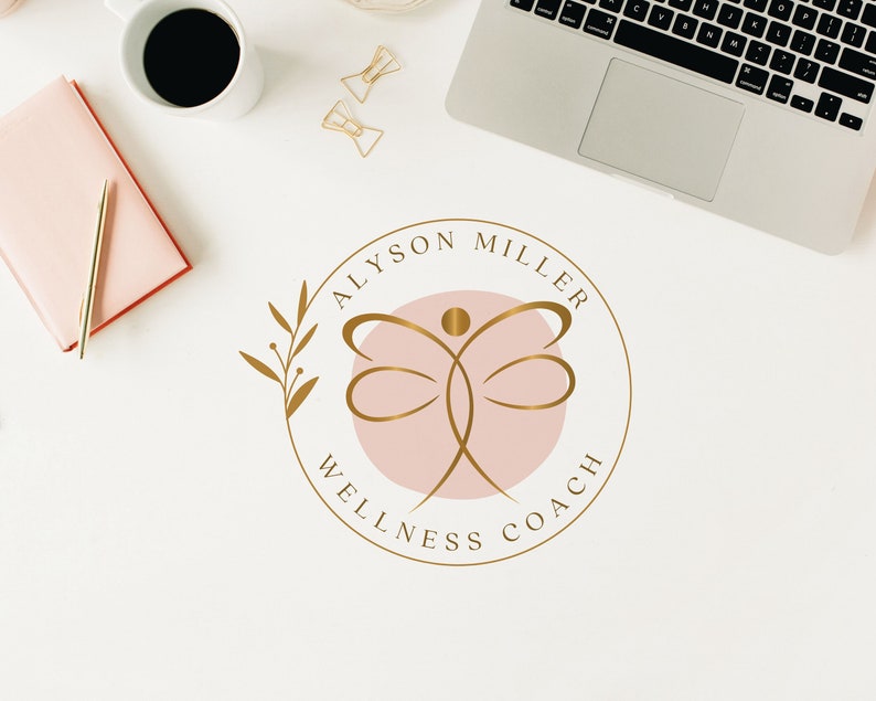 Butterfly Golden Logo Design LOGO SUBMARK WATERMARK | Etsy