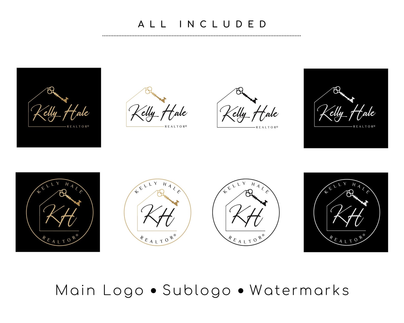 REALTOR Gold Signature Logo Design - Real Estate Logo, Submark Logo and ...