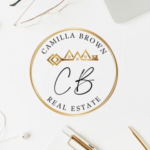 PREMADE BROKER LOGO, Real Estate Logo Design for Agents, Submark and ...