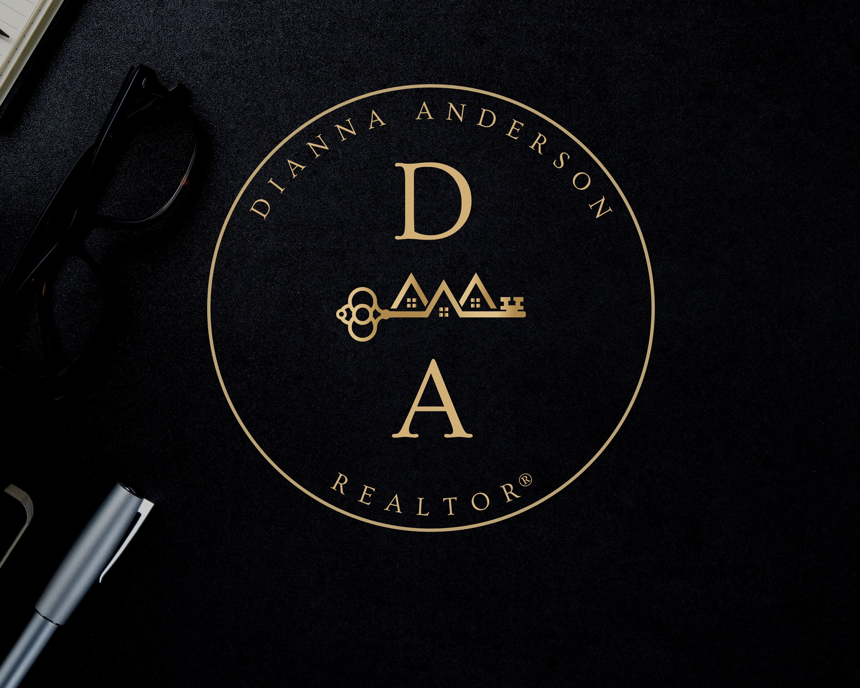 Real Estate Logo Design Realtor Black Logo Logo Submark | Etsy