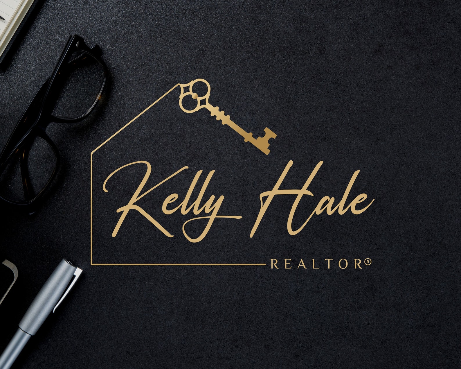 REALTOR Gold Signature Logo Design Real Estate Logo Submark | Etsy
