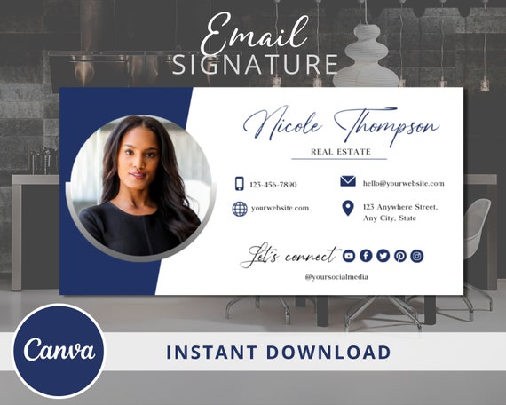 DIY Email Signature Template for Real Estate Agents Email - Etsy
