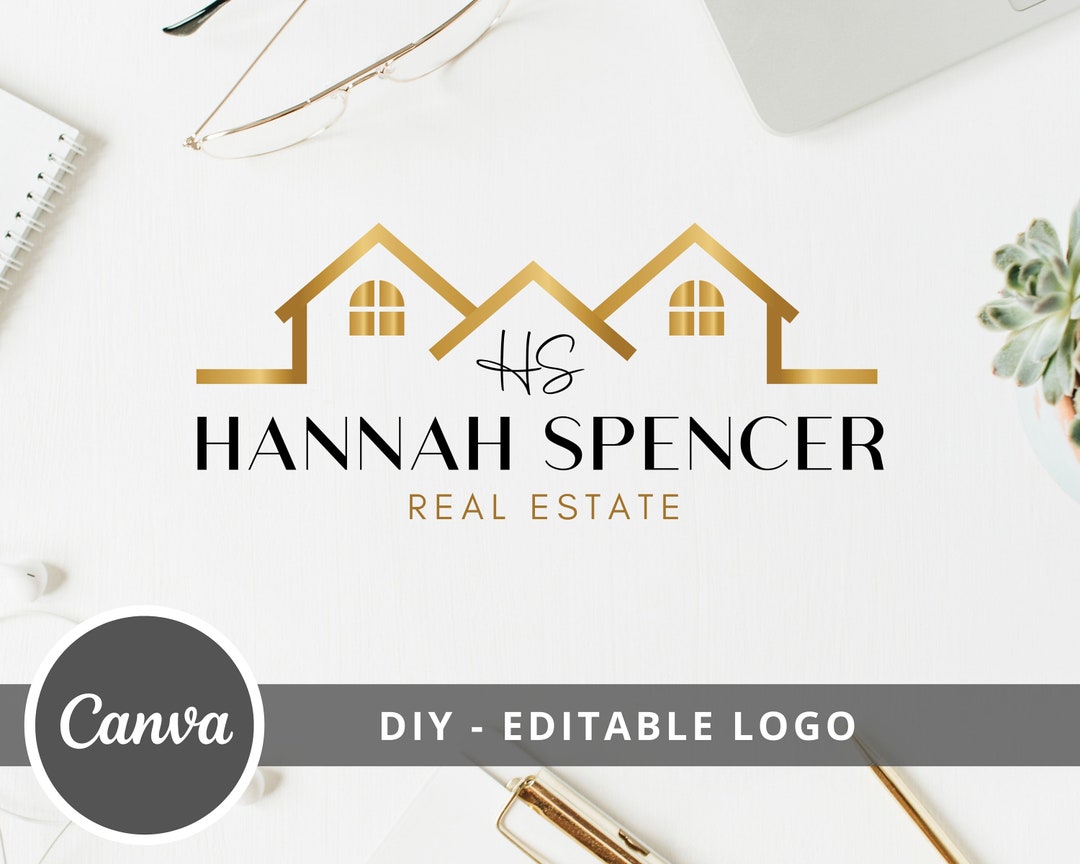 Editable Logo Design, DIY Real Estate Logo Template, Realtor Logo ...
