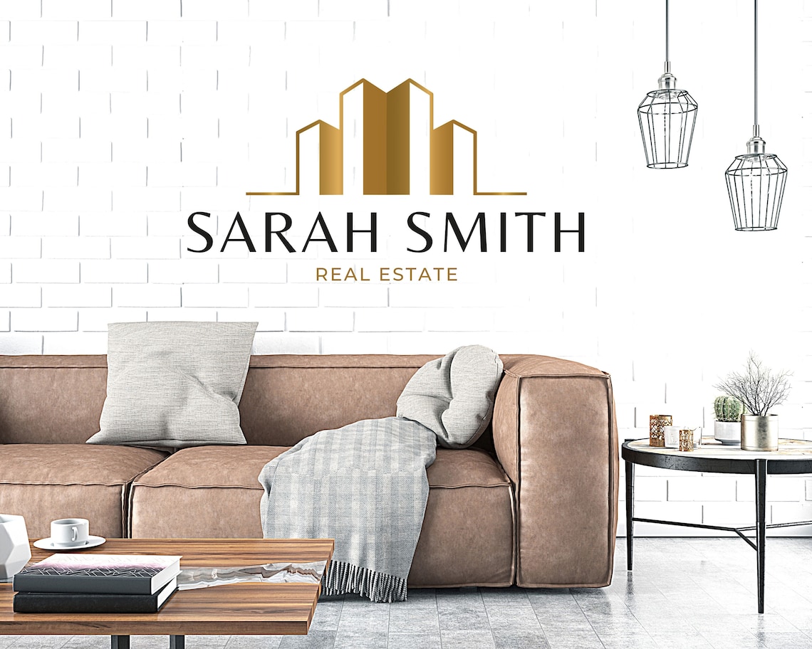 Editable Real Estate Logo Design DIY Logo Modern Buildings - Etsy