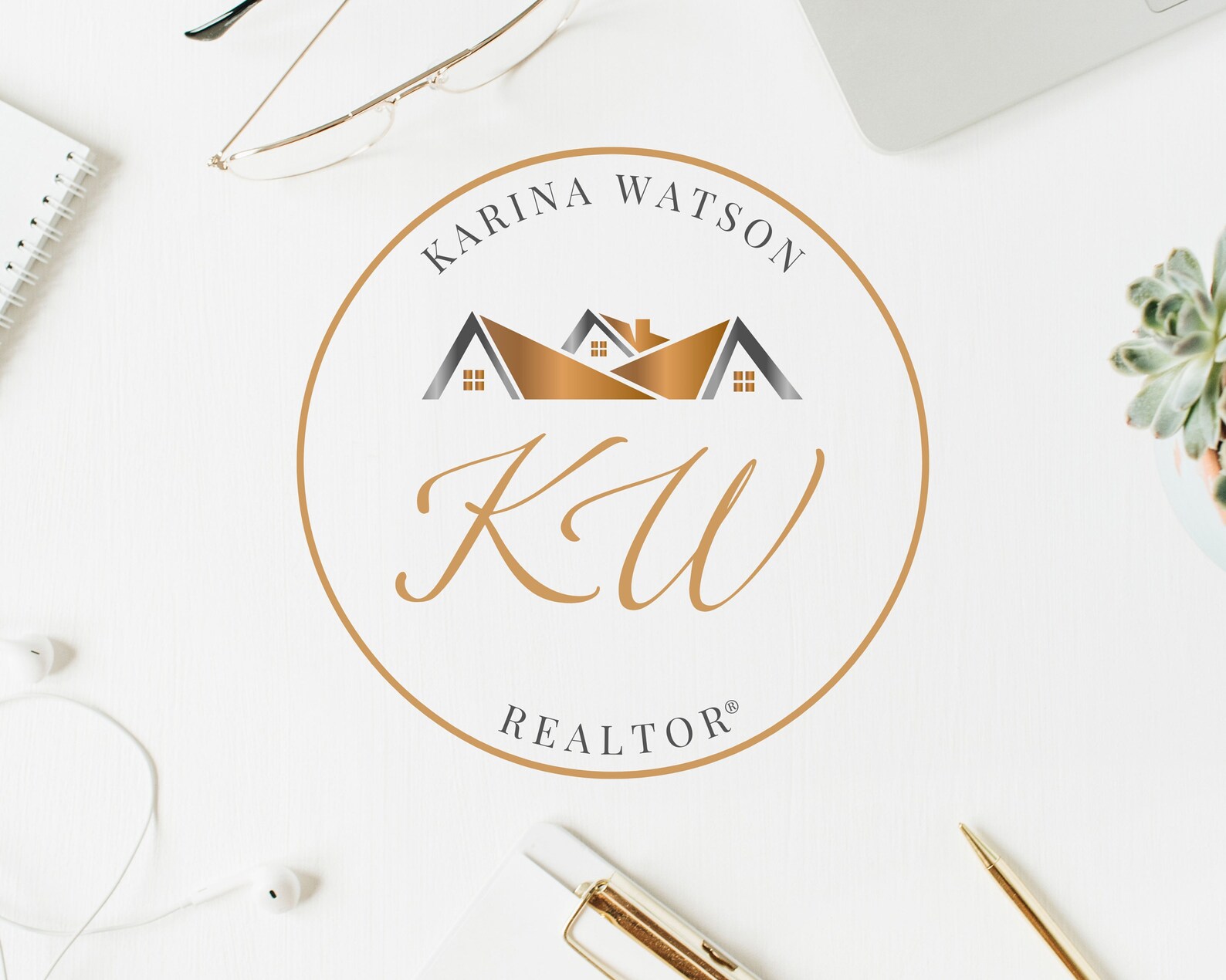 Editable Realtor Logo Design DIY Logo Canva Template Real - Etsy