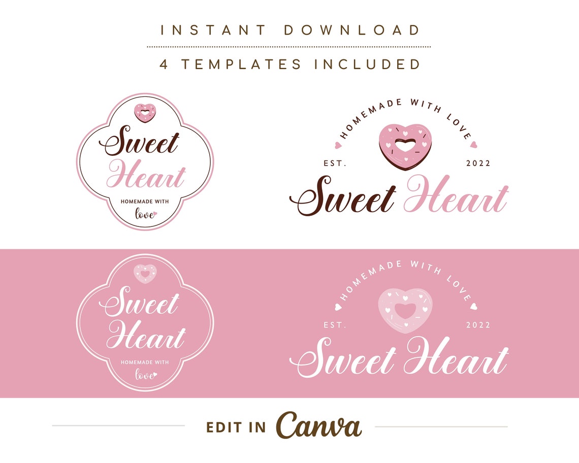 Editable Logo Design - DIY Edit Yourself Template Made in Canva ...