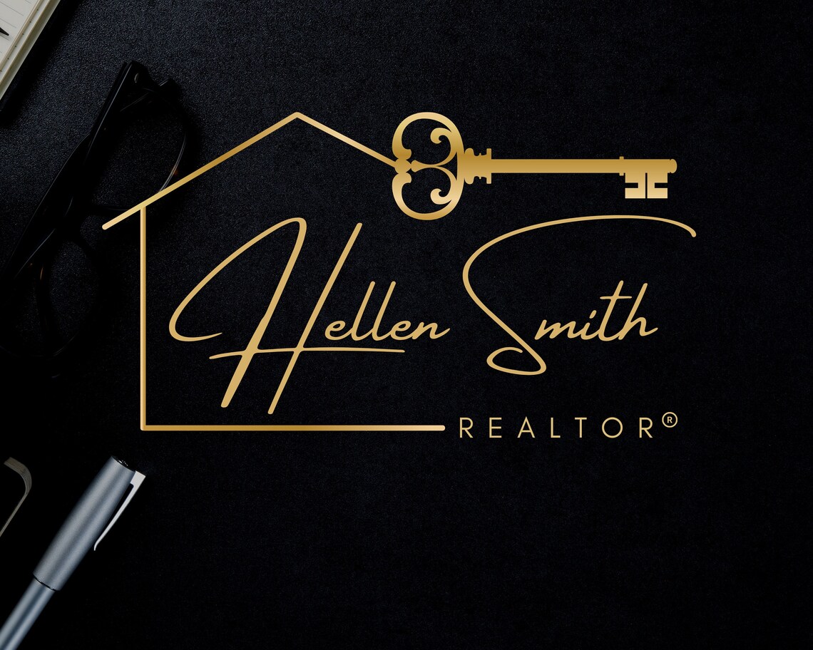Premade REALTOR® Logo Design for Real Estate Agents Golden | Etsy