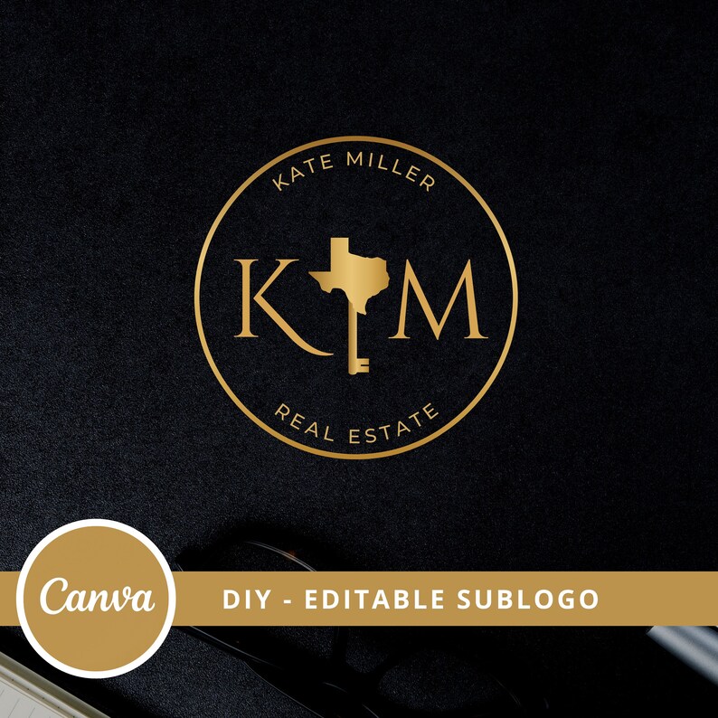 Texas Map Editable Logo Design, Real Estate Agent Logo, Realtor Logo ...
