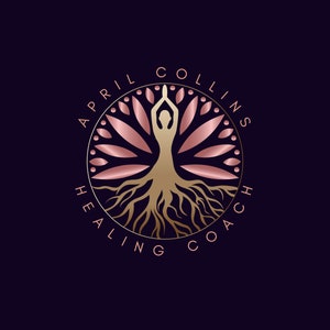 Premade Logo Design - Tree of Life Spiritual Rose Gold - Wellness Life ...