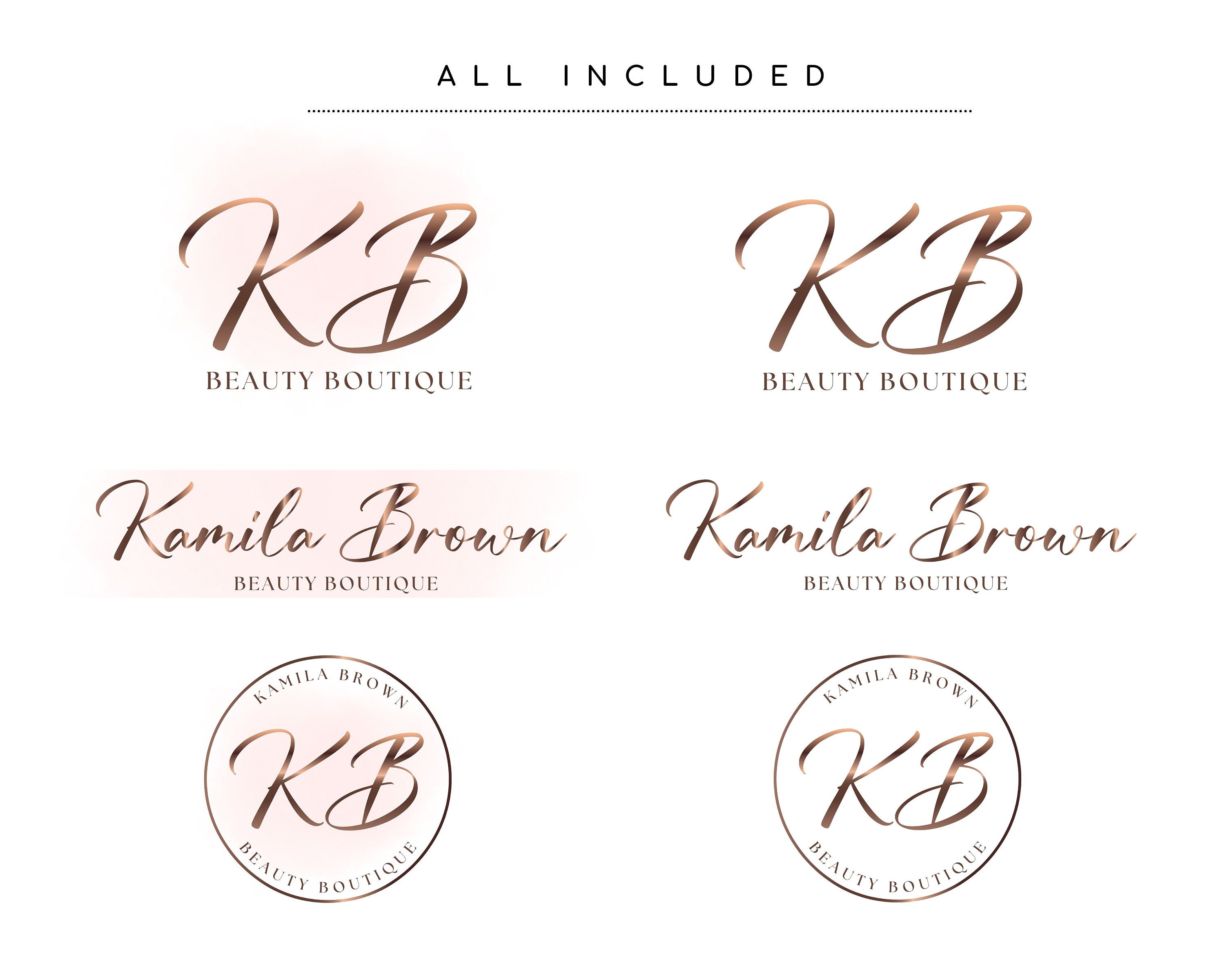 BEAUTY LOGO DESIGN Monogram Logo Design Boutique Logo | Etsy