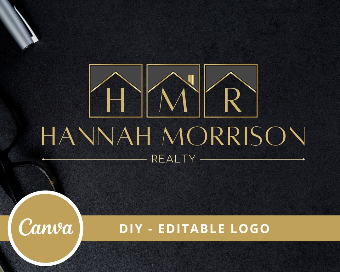 DIY Logo Design for Real Estate Agents, Fully Editable Logo Made in ...
