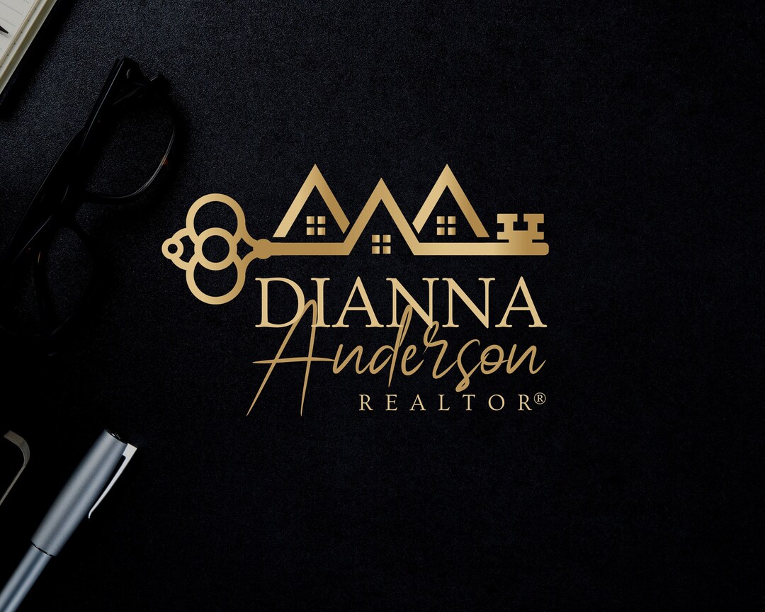 Premade Real Estate Logo - Realtor Golden Logo - Logo, Submark and ...