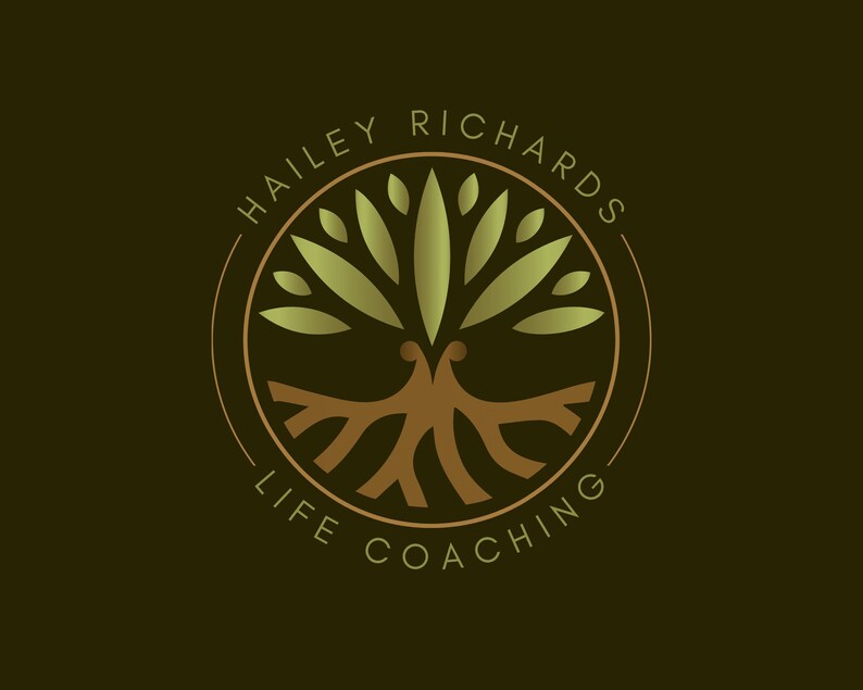 Premade Logo Design Tree of Life Spiritual Green and Earth - Etsy