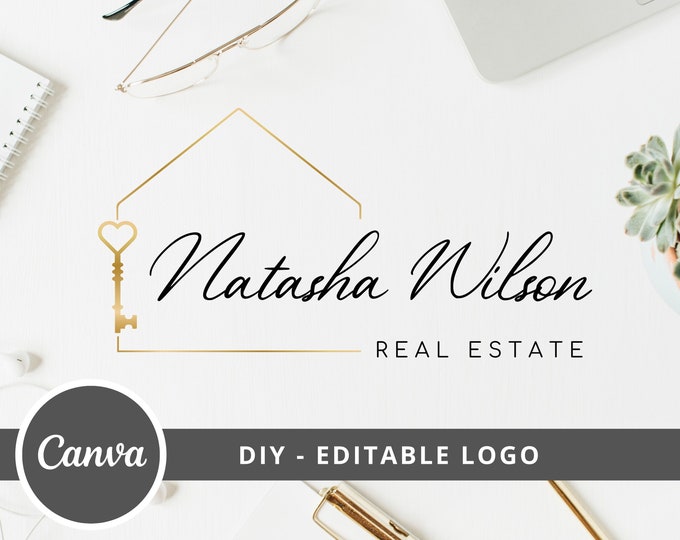 Editable Realtor Logo Design, DIY Design, Logo Canva Template, Instant ...