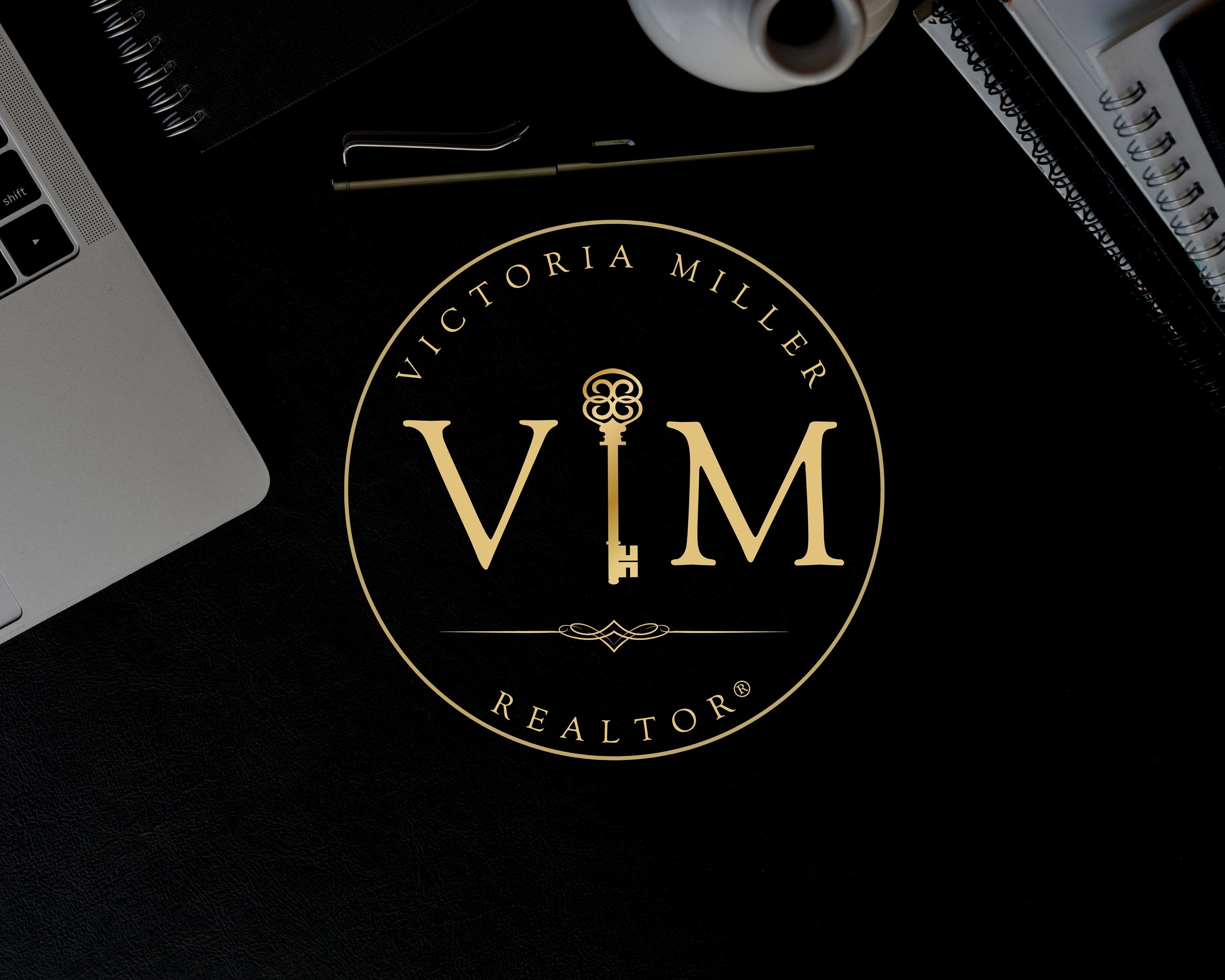 REALTOR® Premade Logo Design - Elegant Golden Key and Home - Real ...