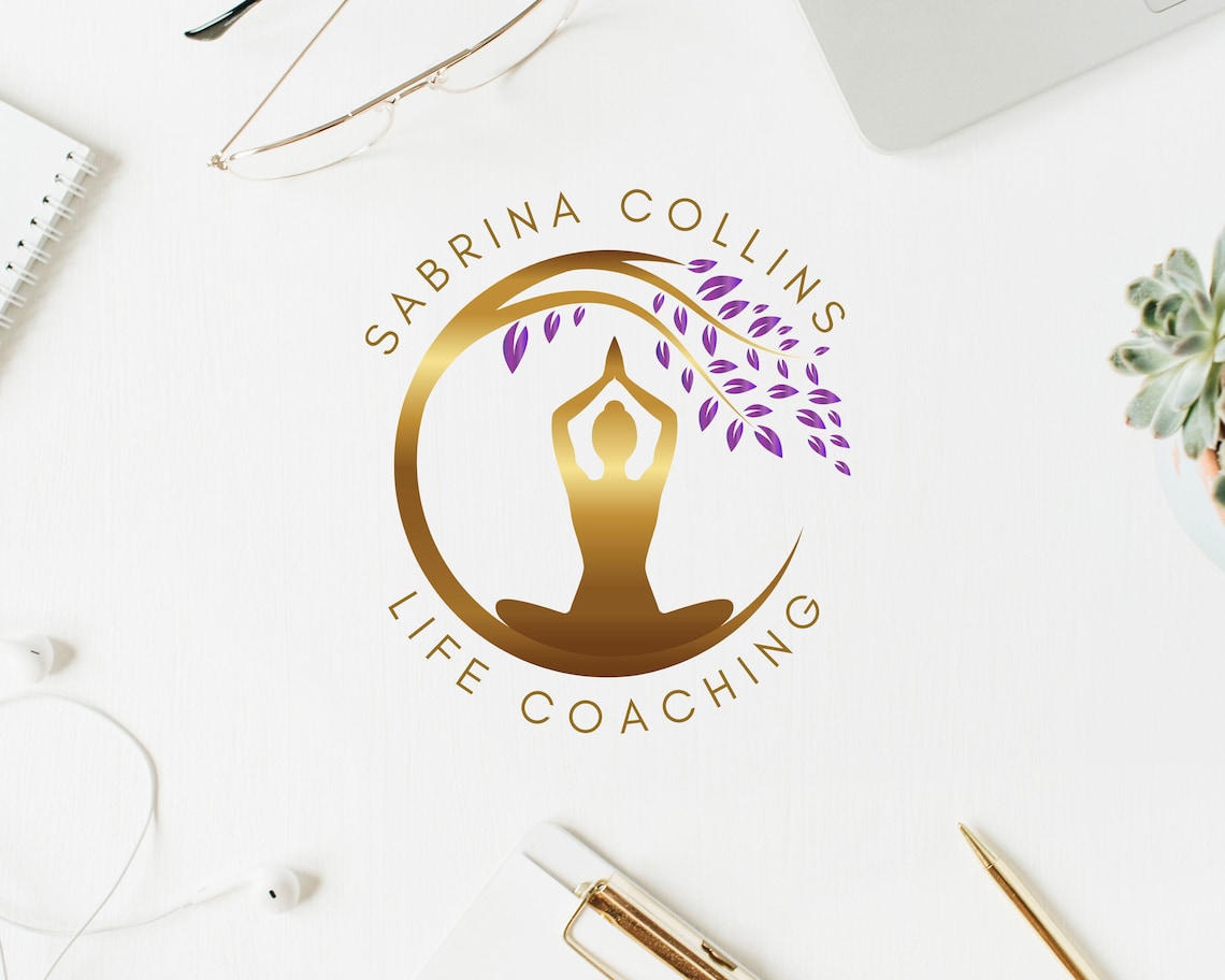 Premade Logo Design, Spiritual Logo, Yoga Logo, Wellness Life Coaching ...