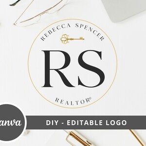 Editable Realtor Logo Design, DIY Design, Logo Canva Template, Instant ...