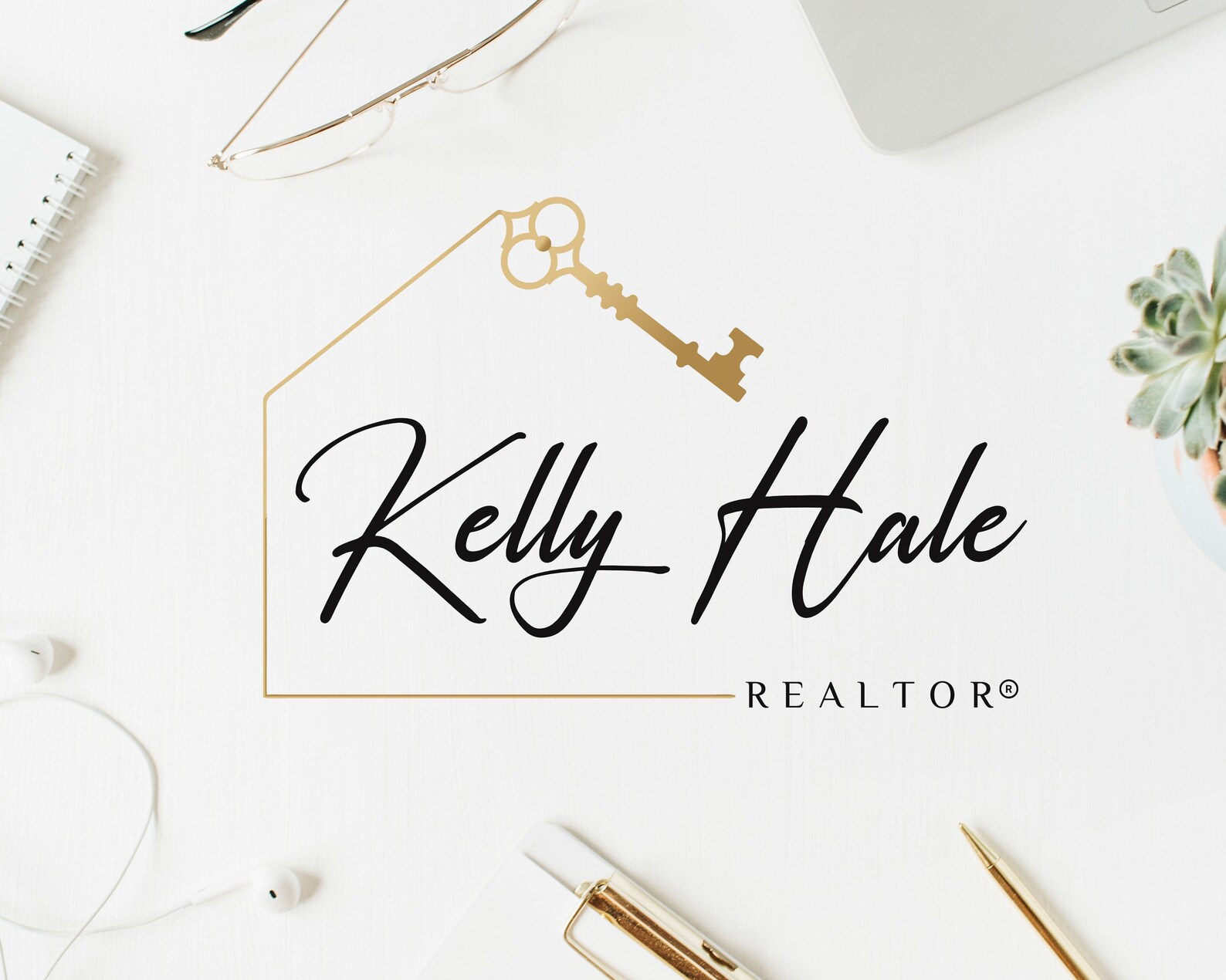 REALTOR Gold Signature Logo Design Real Estate Logo, Submark Logo and ...