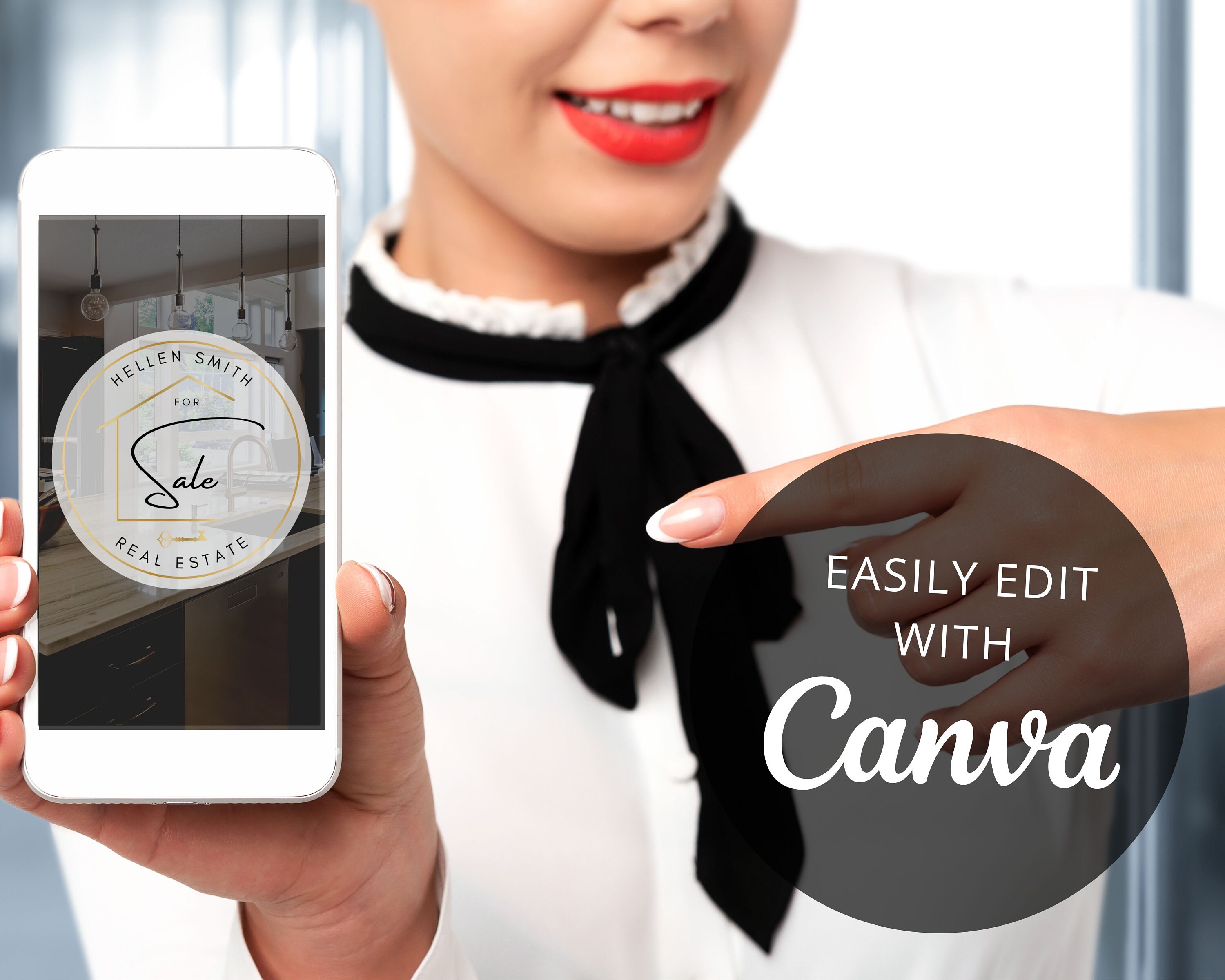 DIY Real Estate Watermark Badges Stamps Editable Canva - Etsy