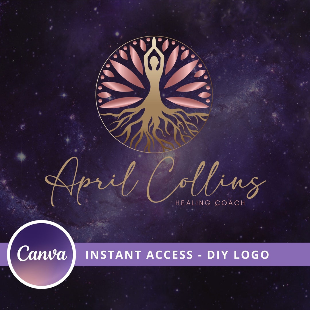 SPIRITUAL LOGO Design, Tree of Life Logo, DIY Logo Template, Life Coach ...