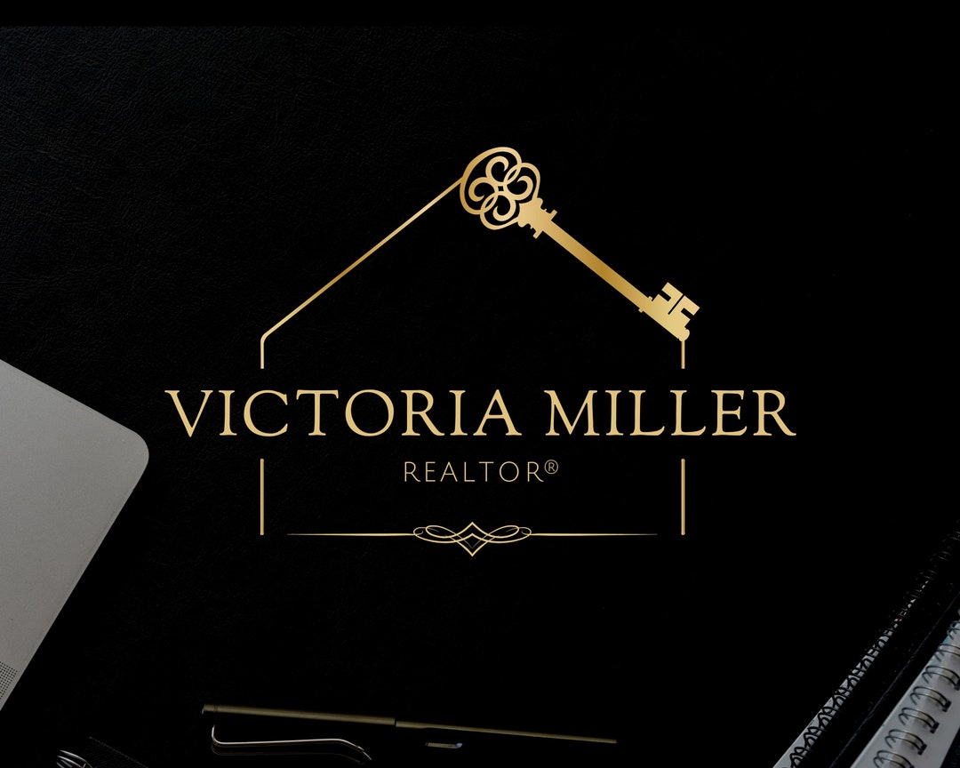 REALTOR® Premade Logo Design - Elegant Golden Key and Home - Real ...