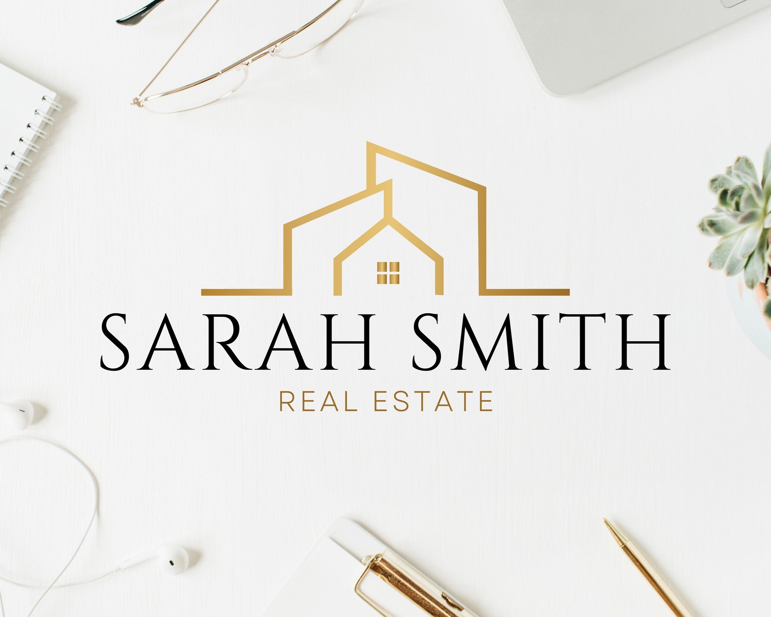 Modern Real Estate Logo Design - Premium Full Set: Logo + Sublogo ...