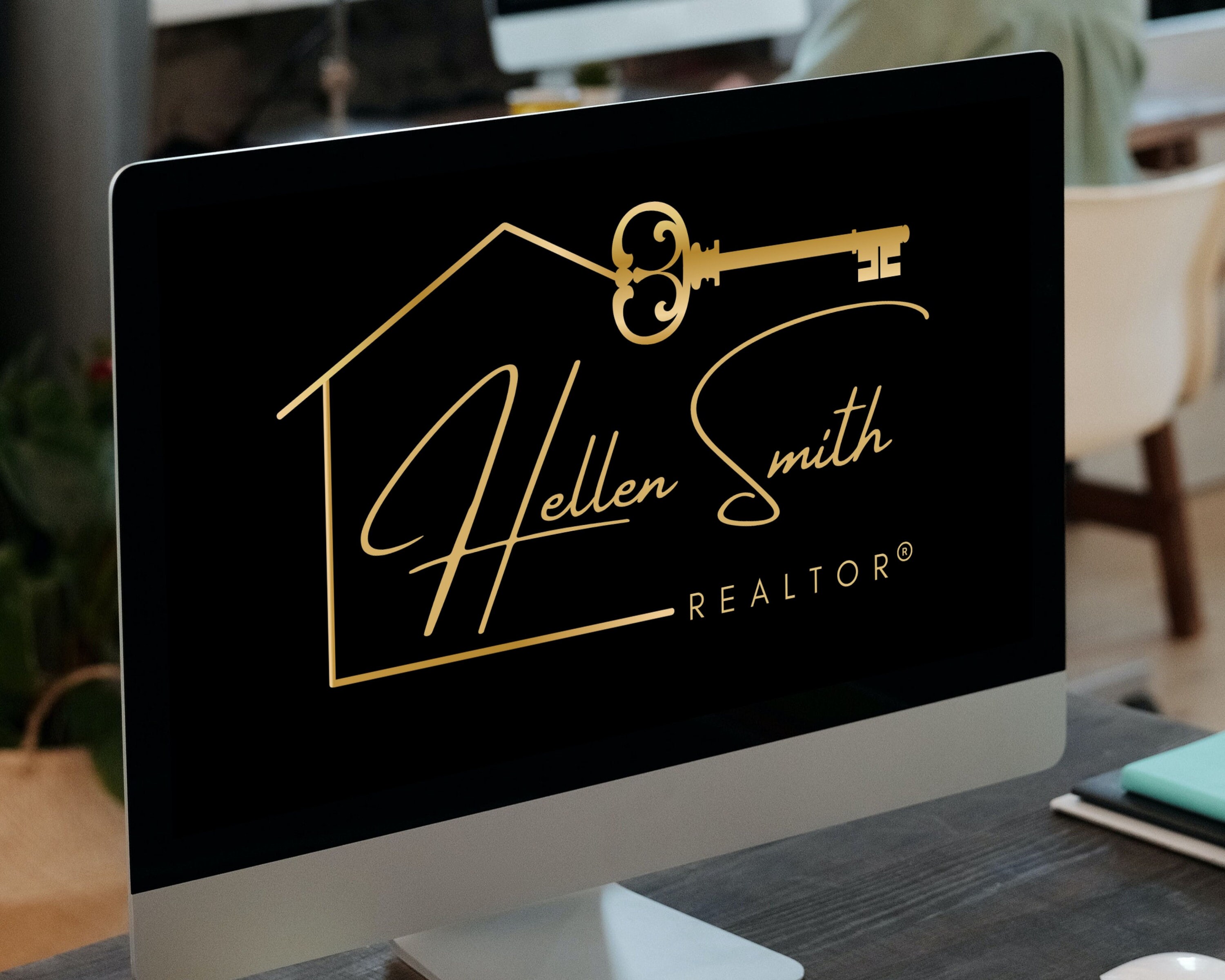 Premade REALTOR® Logo Design for Real Estate Agents Golden | Etsy