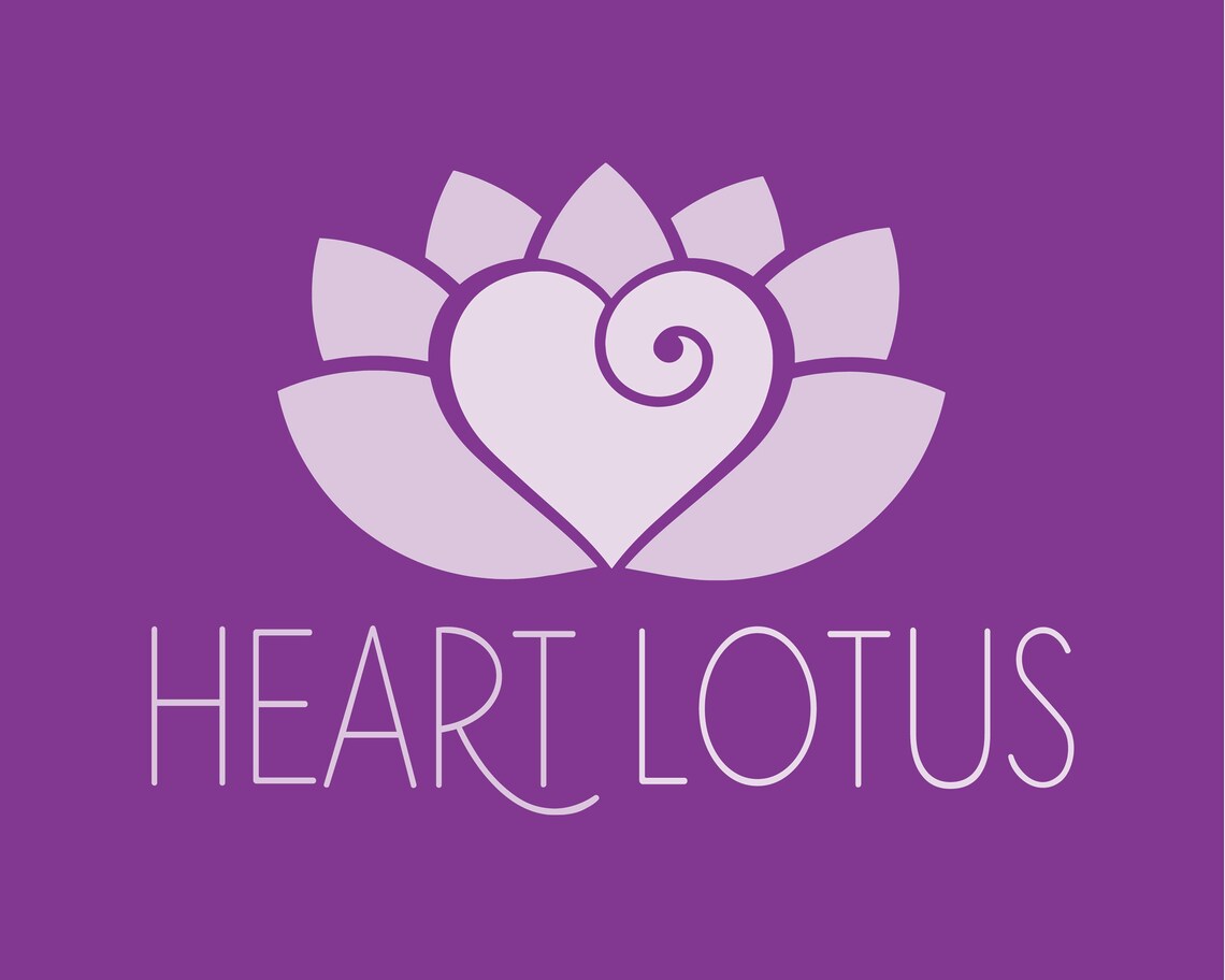 Heart Lotus Logo Design Lotus Logo Coaching Logo Premade - Etsy