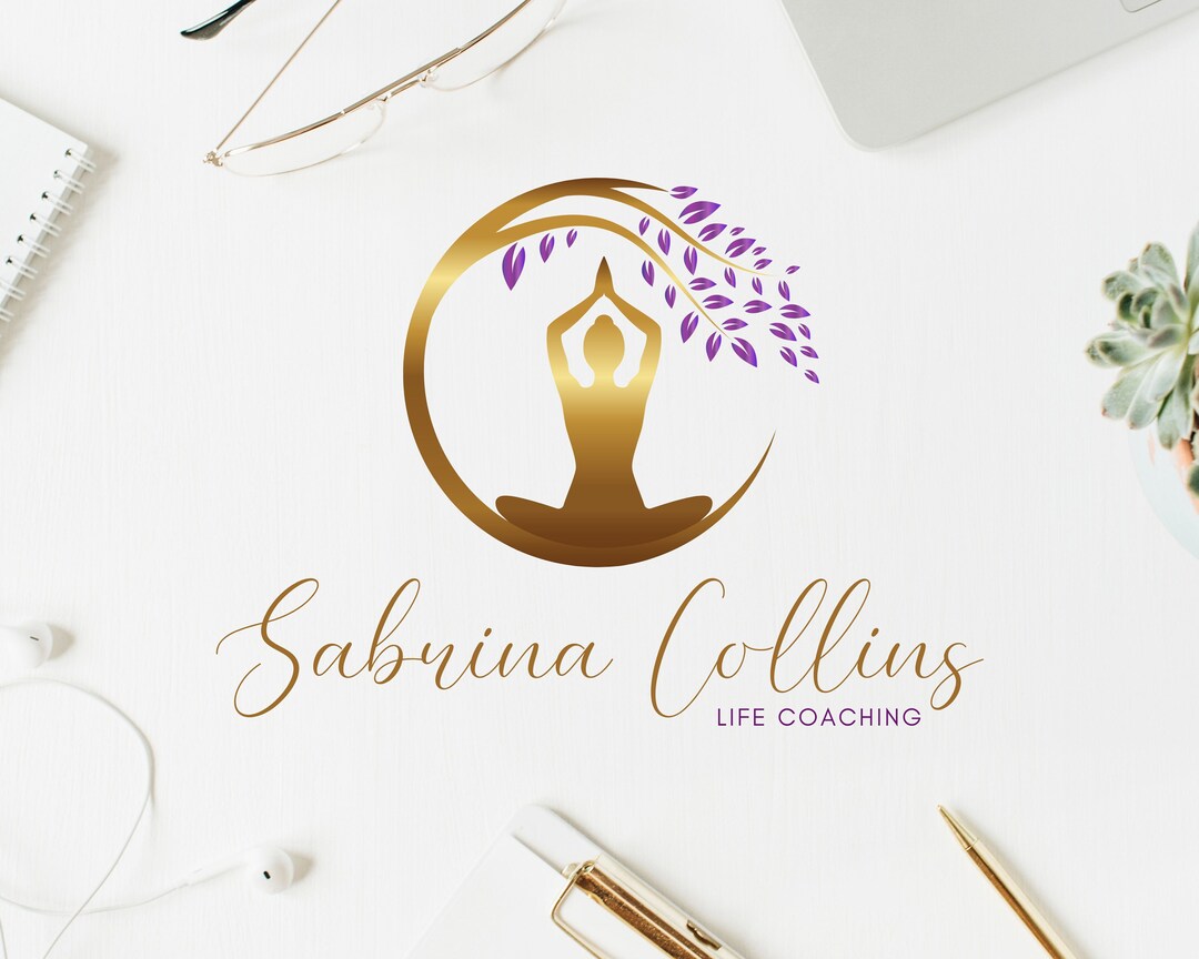 Premade Logo Design, Spiritual Logo, Yoga Logo, Wellness Life Coaching ...