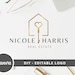 DIY Real Estate Logo Design, Fully Editable, Canva Template, Heart and ...