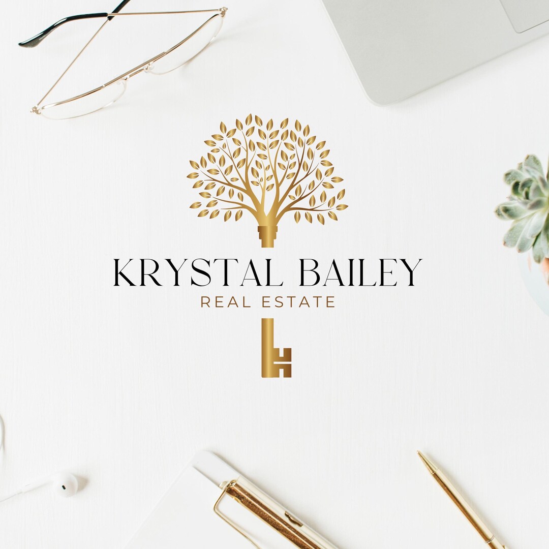 Tree Key Premade Logo, Real Estate Agent Branding, Realtor Logo, Real ...
