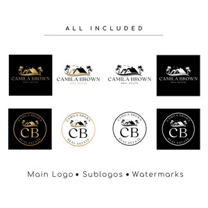 Real Estate Palm Tree Logo, Real Estate Agent Logo, Realtor Premade ...