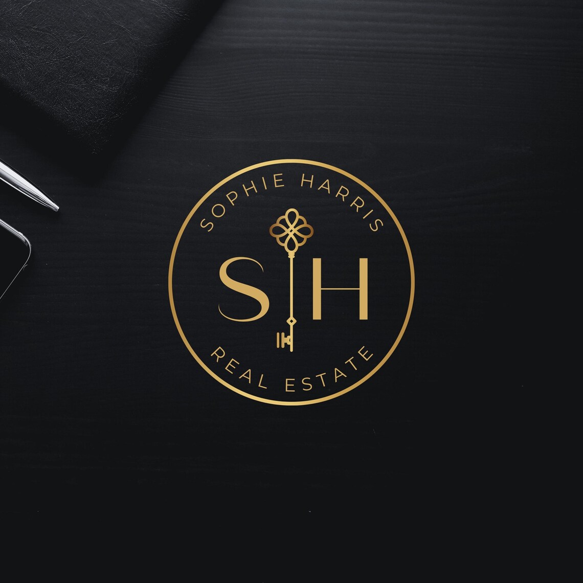 Real Estate Premade Logo, Golden Key Logo, Realtor Personalized ...