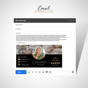 DIY Email Signature Template for Real Estate Agents, Email Footer ...
