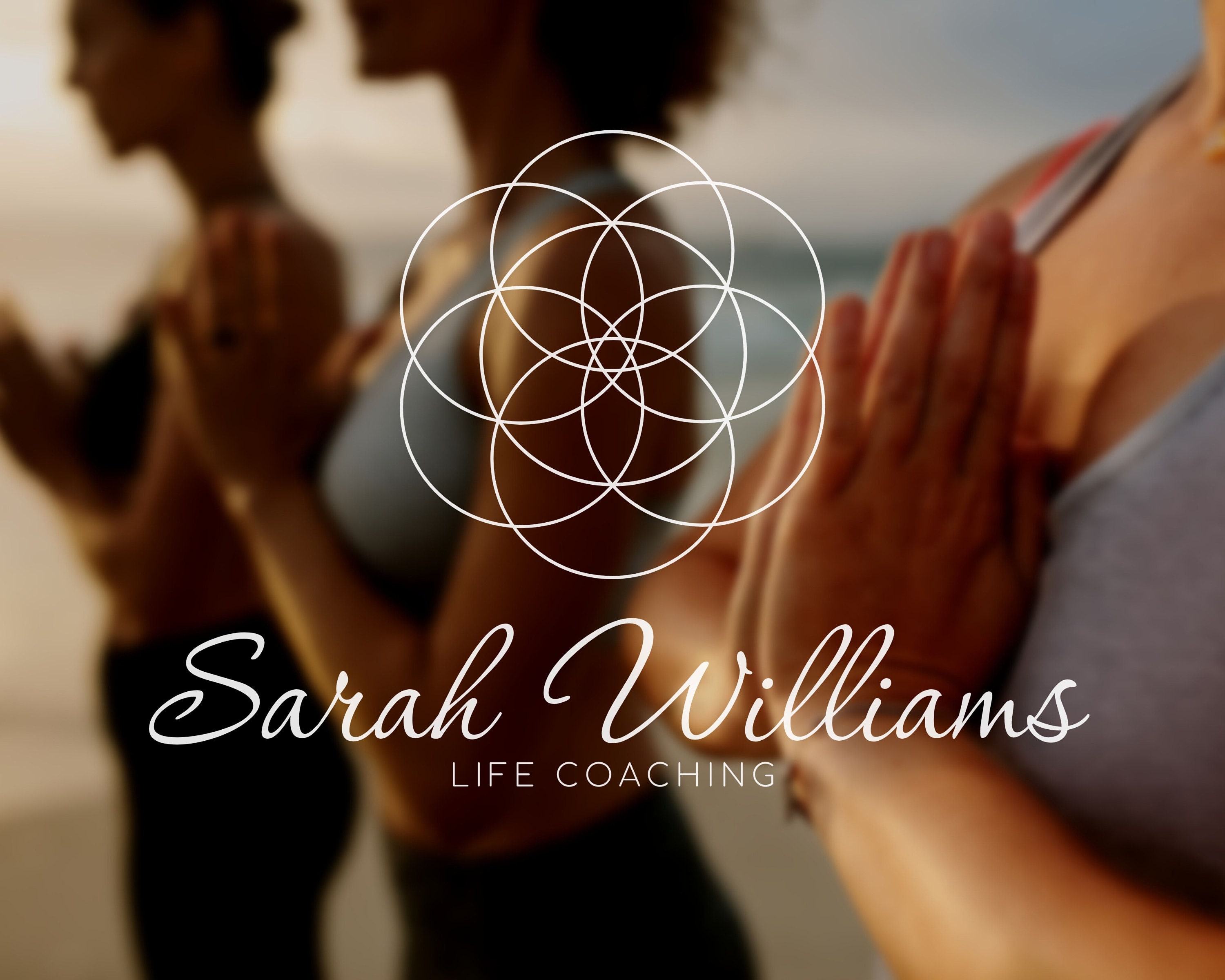 Editable Flower of Life Logo Design, DIY Canva Logo Template, Geometric ...