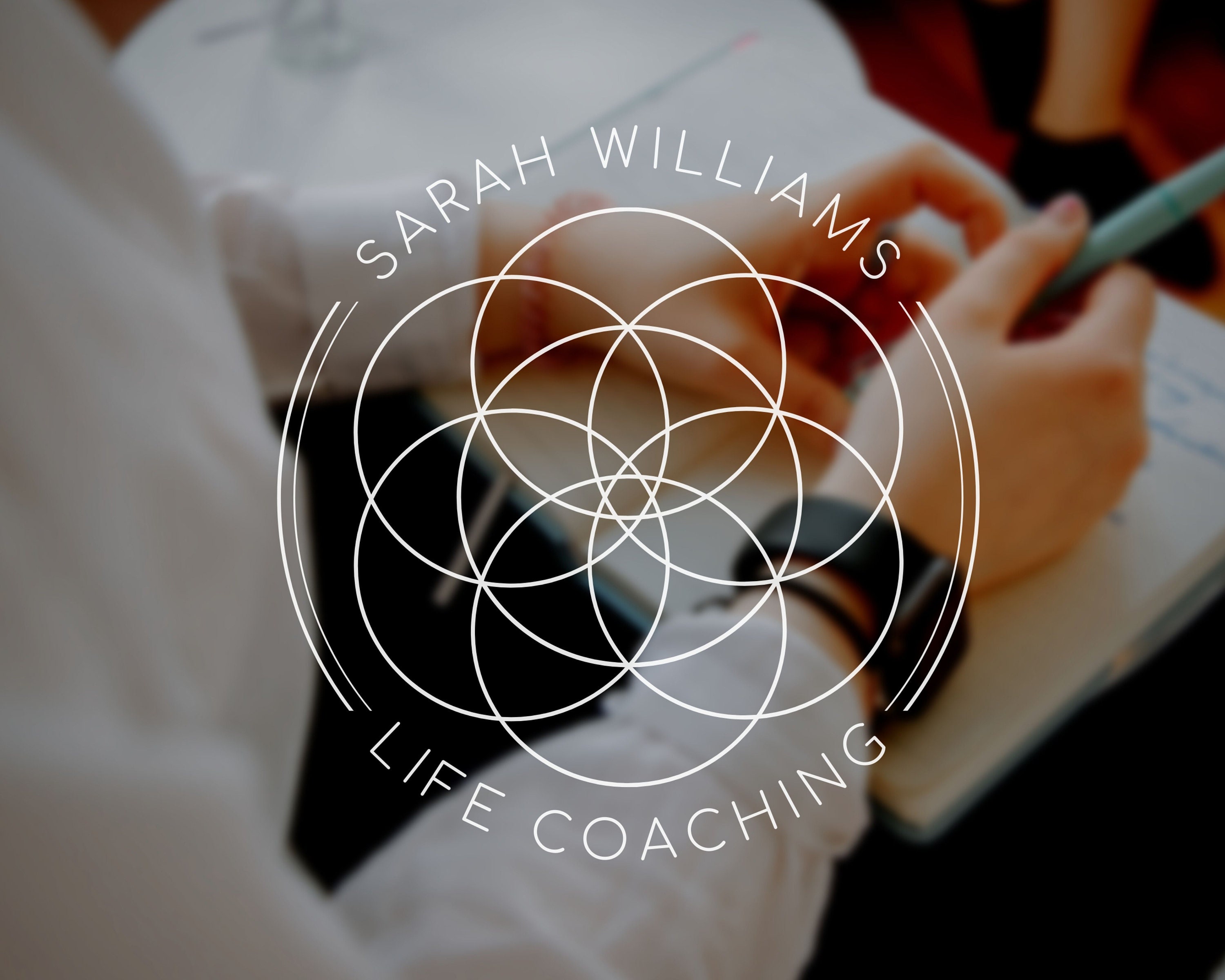 Editable Flower of Life Logo Design, DIY Canva Logo Template, Geometric ...