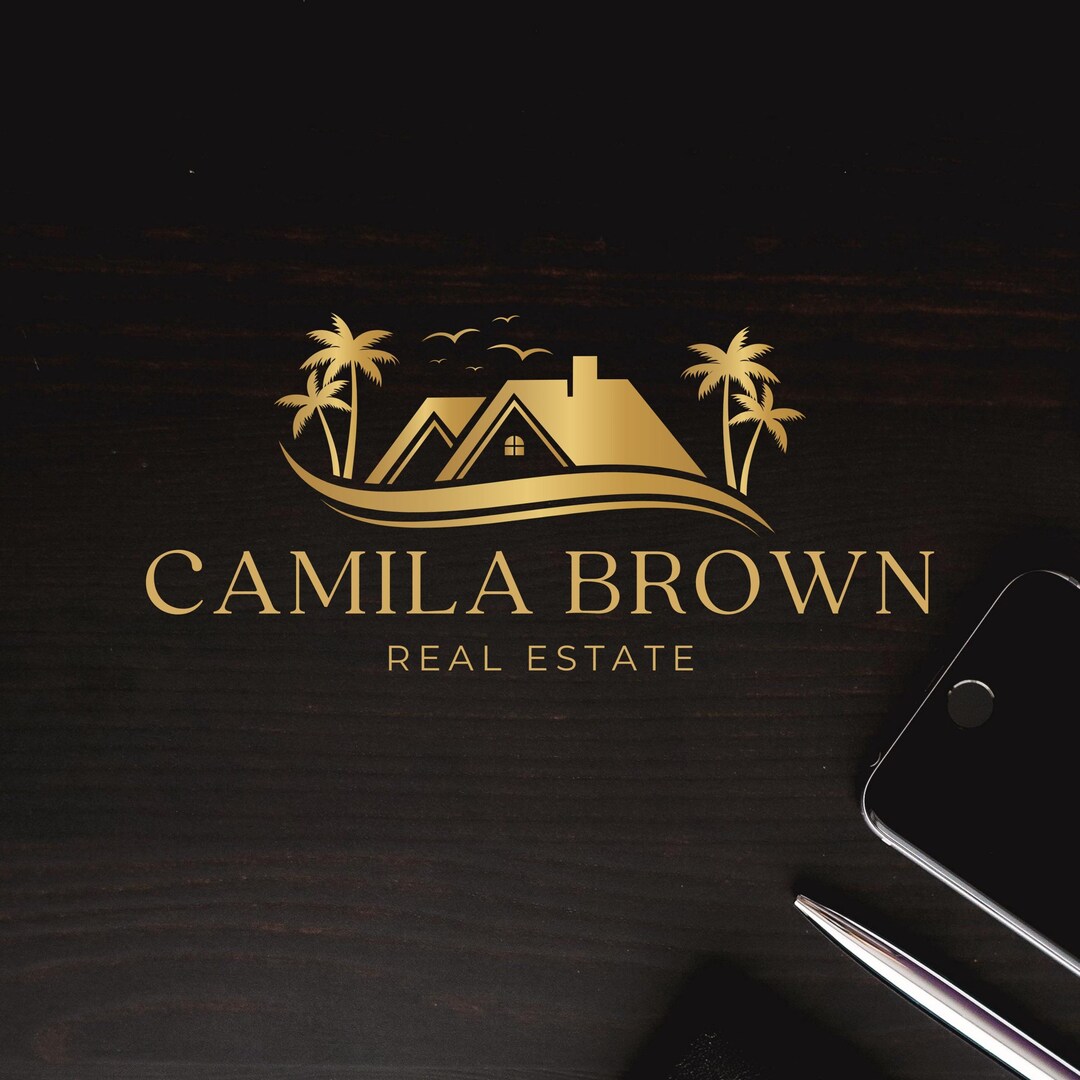 Real Estate Palm Tree Logo, Real Estate Agent Logo, Realtor Premade ...