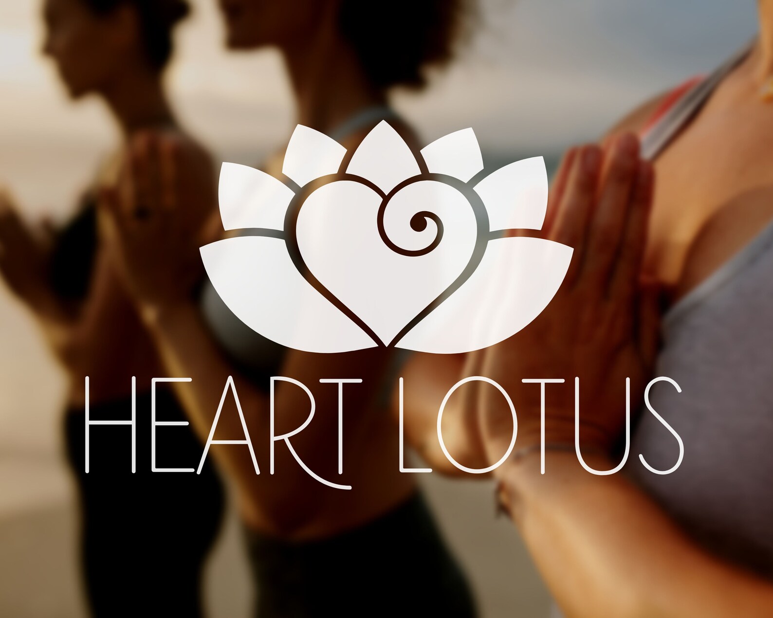 Editable Logo Template DIY Heart Lotus Spiritual Logo - Etsy