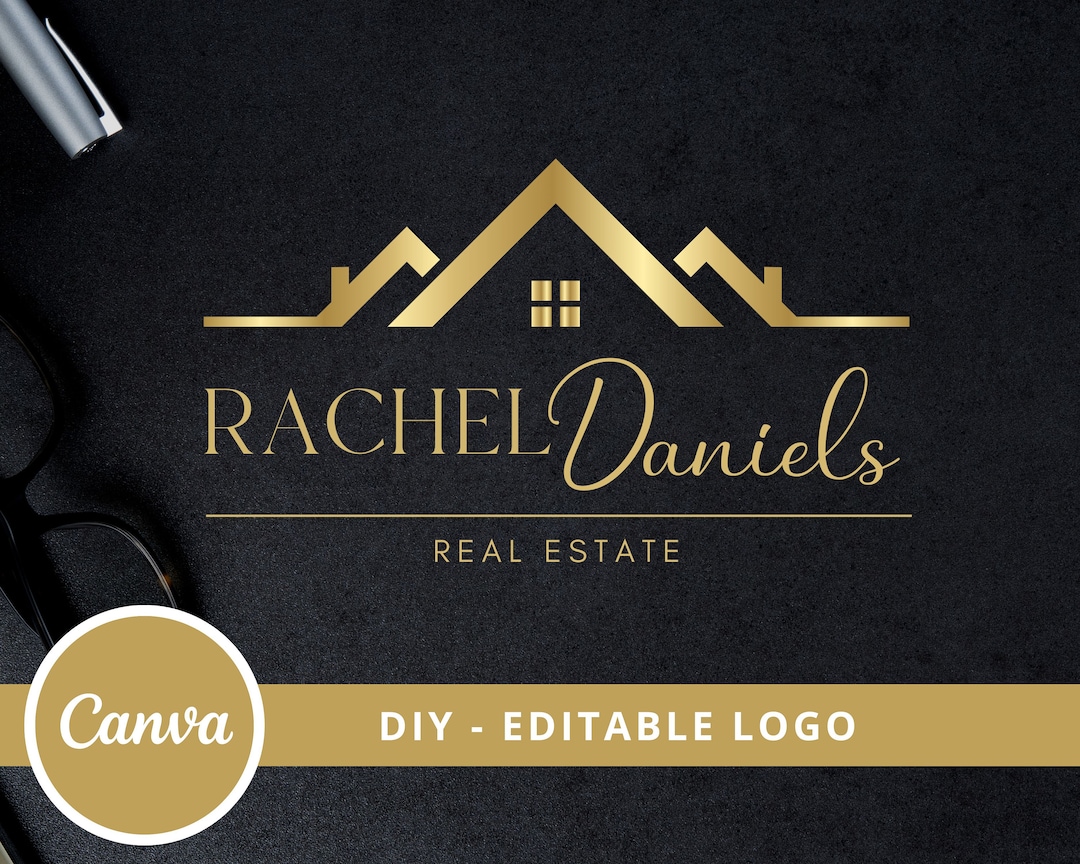 DIY Editable Real Estate Logo Design, Canva Logo Template, Realtor Logo ...