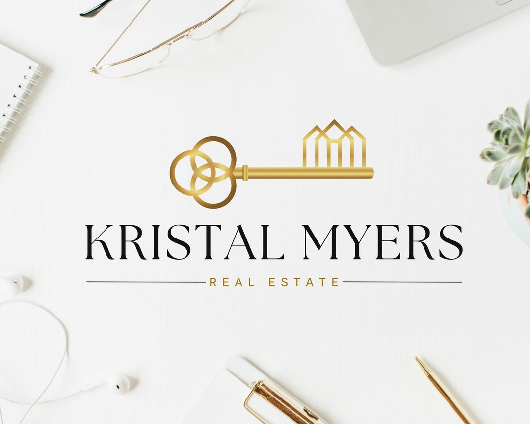 Premade Real Estate Logo - Gold Realtor - Logo, Submark and Watermarks ...
