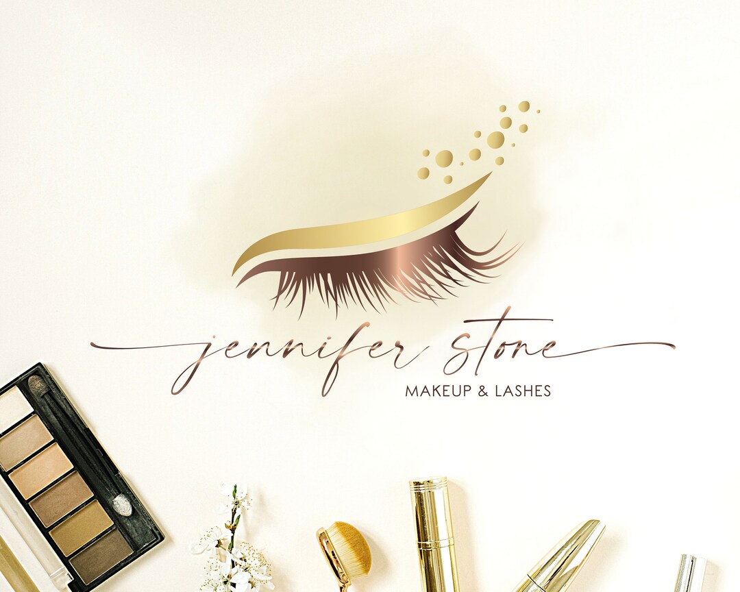 Premade Logo Design, Eyebrow Gold Lash Logo, Eye Logo, Brow Logo ...
